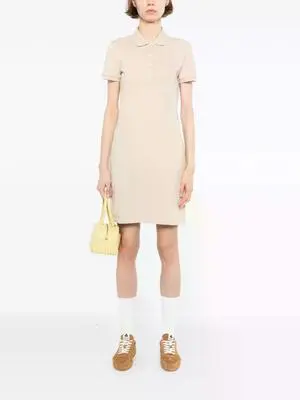 Lacoste Short Sleeve Polo Dress - Neutrals