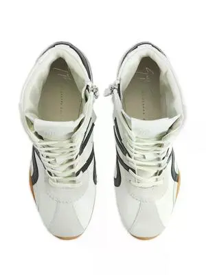 GIUSEPPE ZANOTTI Top Wedge Lace-up Sneakers - Grey