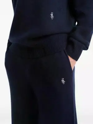 SPORTY & RICH Logo Knitwear - Blue