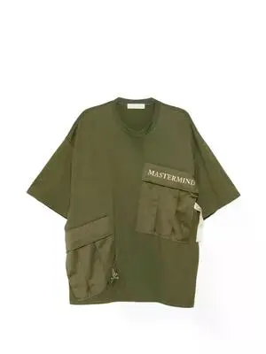 MASTERMIND WORLD Logo-embroidered T-shirt - Green