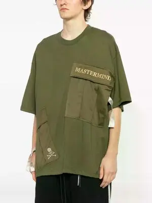 MASTERMIND WORLD Logo-embroidered T-shirt - Green