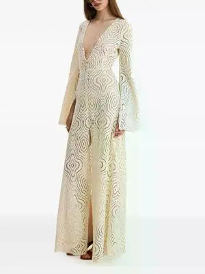MOOS STUDIO Temptation V-neck Maxi Dress