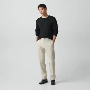 Theory Zaine Pant In Moonsoft Cotton - Silver Cloud