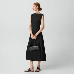 Theory Draped Midi Dress - Black