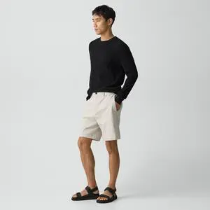 Theory Standard Chino Short In Moonsoft Cotton - Silver Cloud