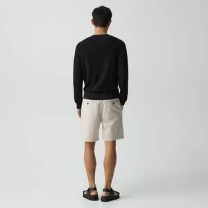 Theory Standard Chino Short In Moonsoft Cotton - Silver Cloud