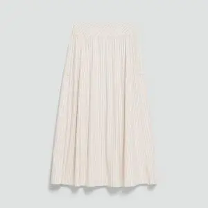 Theory Striped Cotton-blend Midi Skirt - Sand Multi