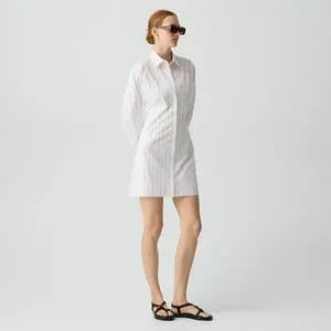Theory Shirt Dress In Striped Poplin