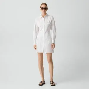 Theory Shirt Dress In Striped Poplin