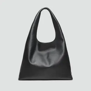Theory Hobo Bag In Leather - Black