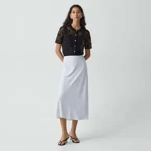 Theory Fluid Pull-on Skirt In Washed Twill