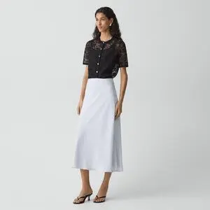 Theory Fluid Pull-on Skirt In Washed Twill