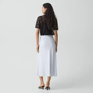 Theory Fluid Pull-on Skirt In Washed Twill
