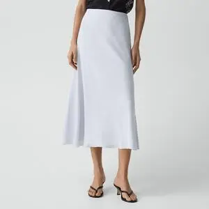 Theory Fluid Pull-on Skirt In Washed Twill