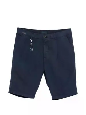Paul & Shark Pleated Cotton Shorts - Blue