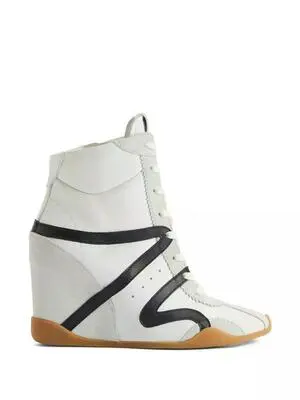 GIUSEPPE ZANOTTI Top Wedge Lace-up Sneakers - Grey