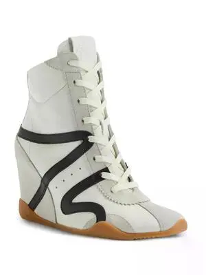 GIUSEPPE ZANOTTI Top Wedge Lace-up Sneakers - Grey