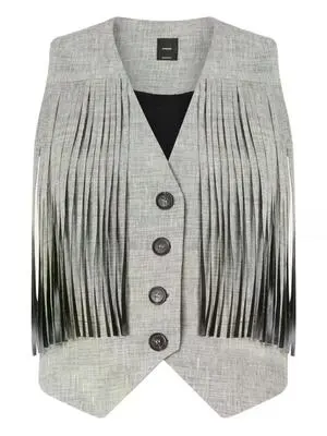 Pinko Vest With Fringing