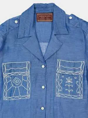 ALEMAIS Yasmeen Embellished Oversized Shirt