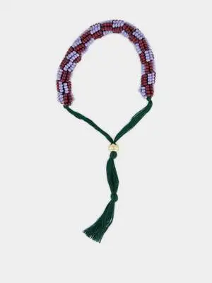 ALEMAIS Brown And Blue Le Jardin Bunch Bead Bracelet