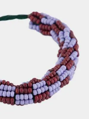 ALEMAIS Brown And Blue Le Jardin Bunch Bead Bracelet