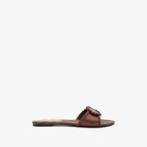 Burberry Leather Knight Stamp Slides