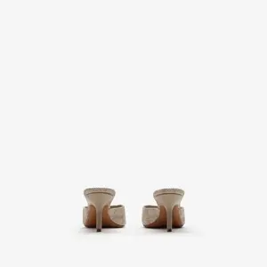 Burberry Check Mews Low Sandals - Beige