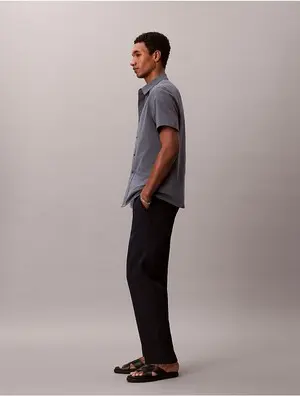 Calvin Klein Seersucker Straight Pants - Dark Sapphire