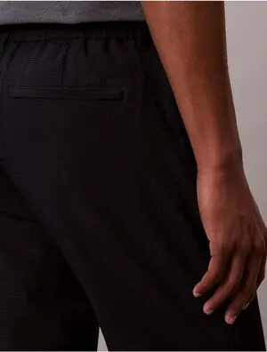 Calvin Klein Seersucker Straight Pants - Dark Sapphire