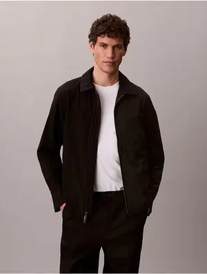Calvin Klein Seersucker Blouson Jacket - Black