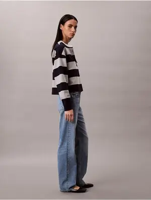 Calvin Klein Varsity Stripe Henley Top