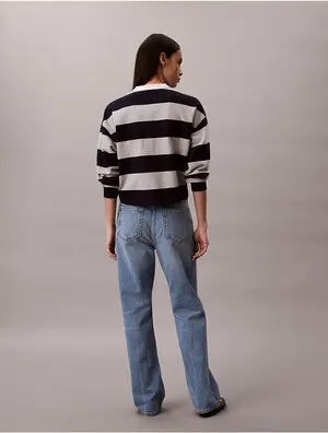 Calvin Klein Varsity Stripe Henley Top