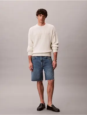 Calvin Klein Relaxed Sweater With Varsity Logo Graphic