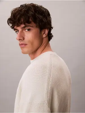 Calvin Klein Relaxed Sweater With Varsity Logo Graphic