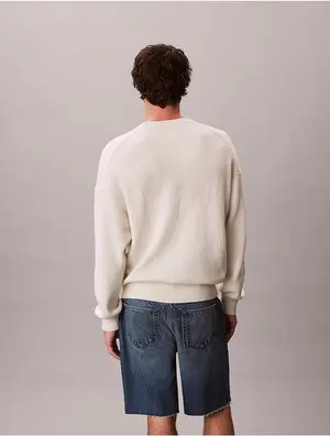 Calvin Klein Relaxed Sweater With Varsity Logo Graphic