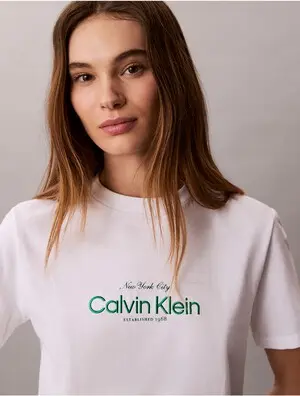 Calvin Klein Classic Nyc Logo Tee - Bright White