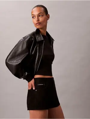 Calvin Klein Denim Mini Shorts - Classic Black