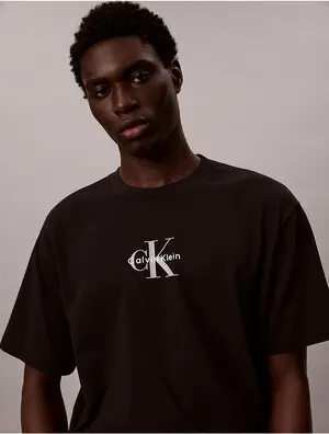 Calvin Klein Monologo Relaxed Tee - Black