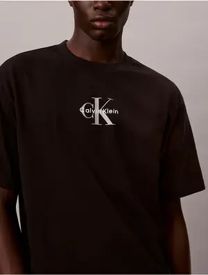 Calvin Klein Monologo Relaxed Tee - Black