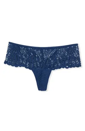 ETAM Etreinte Embroidered Panties - Navy