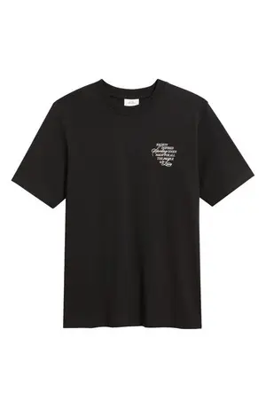 LES DEUX Ben Faience Graphic T-shirt - Black