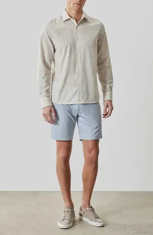 Robert Barakett Junpeli Cotton & Linen Blend Button-up Shirt
