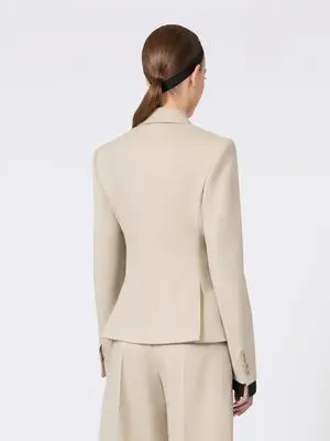 Max Mara Wool, Mohair, And Silk Double-breasted Blazer - Sand