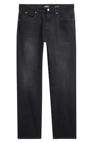 BOSS Ogden Straight-leg Jeans - Black