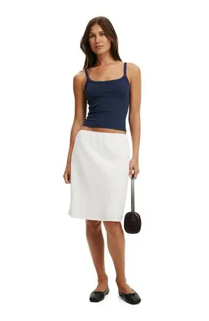 COTTON ON Goldie Rib Scoop Cami - Shadow Navy