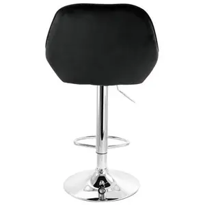 ELAMA 2 Piece Adjustable Velvet Bar Stools