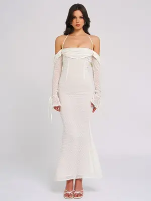 MISS CIRCLE NEW YORK Off-shoulder Mermaid Maxi Dress