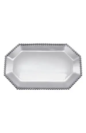 MARIPOSA Small Pearled Platter - Silver