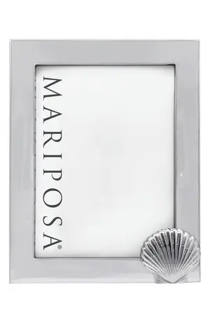 MARIPOSA Scallop 5 X 7-inch Picture Frame - Silver