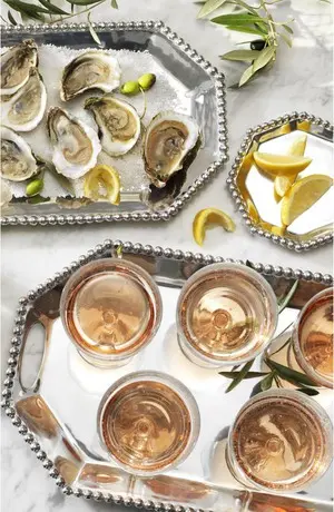 MARIPOSA Large Pearled Platter